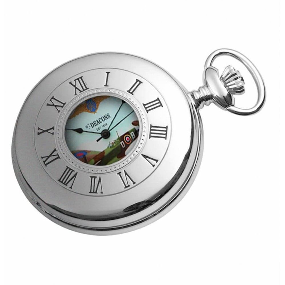 Half Hunter Supermarine Spitfire Mark V Mechanical Pocket Watch HT101 ...