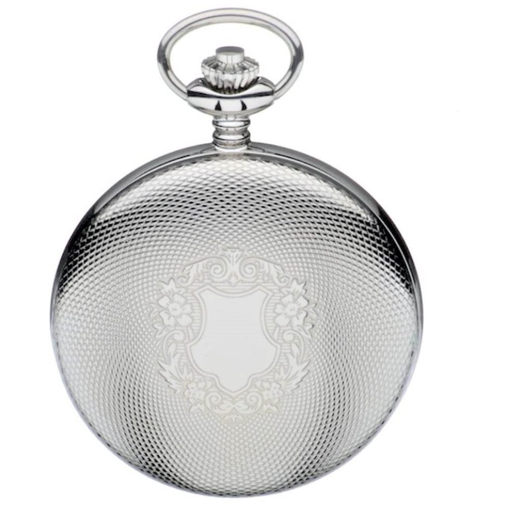 Chrome Plated Mechanical Pocket Watch - Free Engraving B11 ...