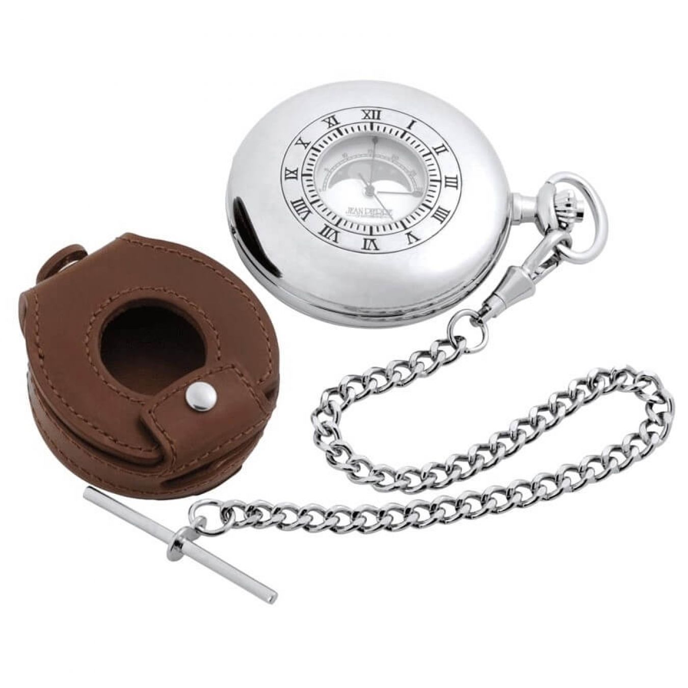 Moon Dial Mens Pocket Watch With Pouch D6 | Pocketwatch USA