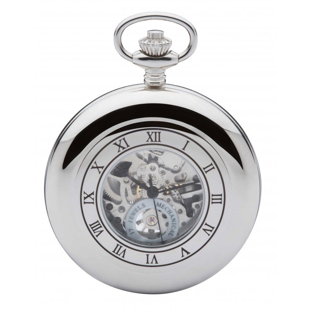 Chrome Double Hunter Heartbeat Mechanical Pocket Watch G257CM ...