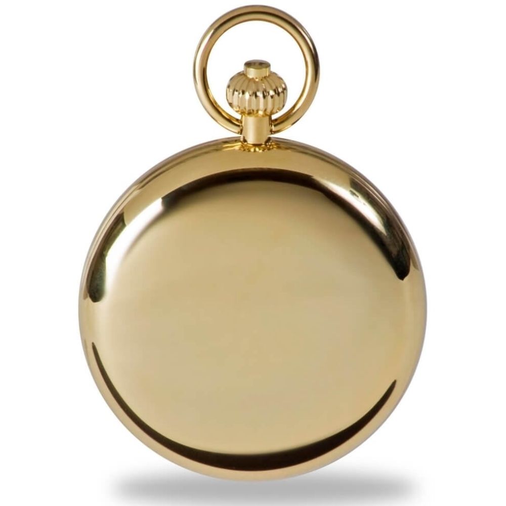 Classic Rail Road Gold Plated Open Face Mechanical Pocket Watch PW94 ...