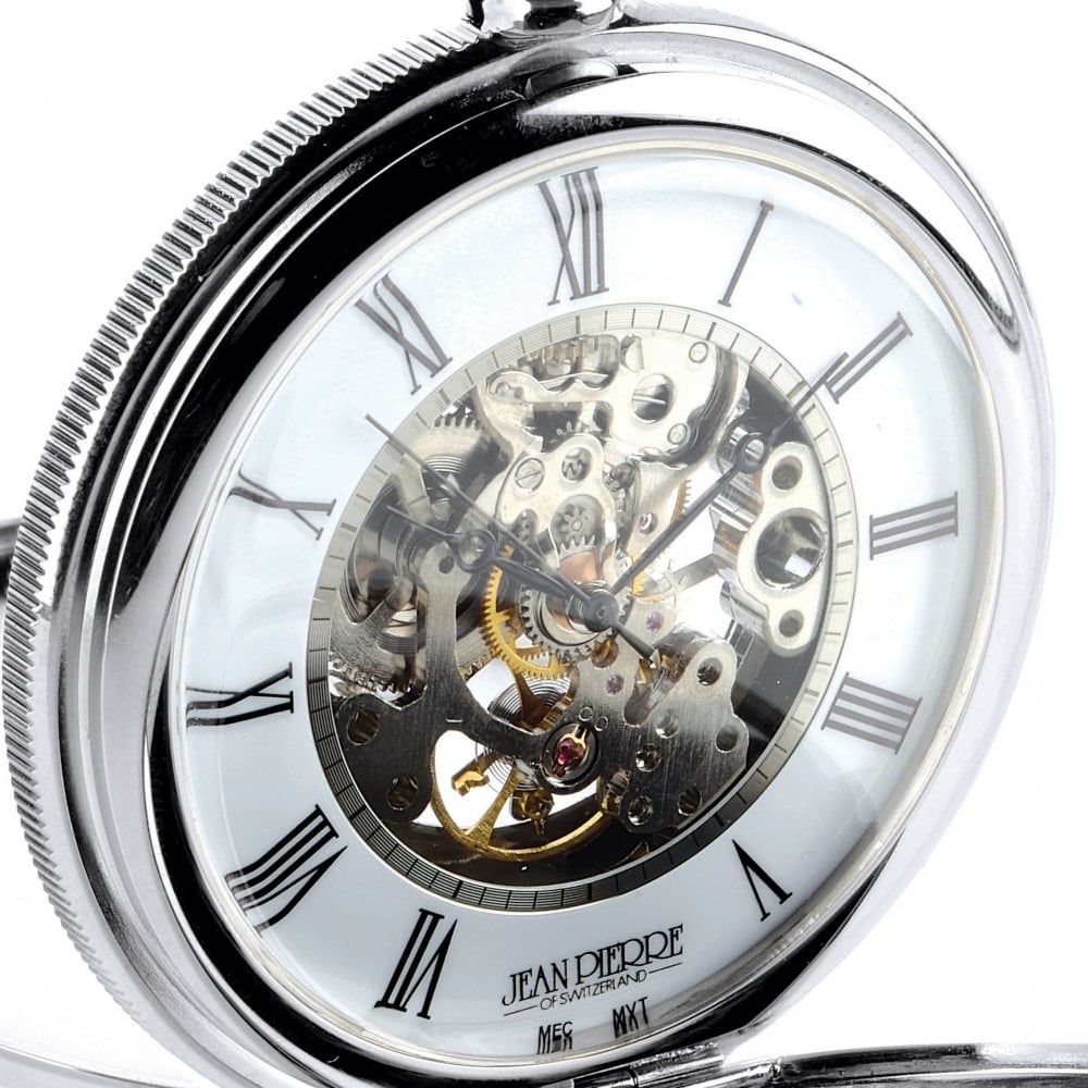 Chrome Double Hunter Heartbeat Mechanical Pocket Watch G256CM ...