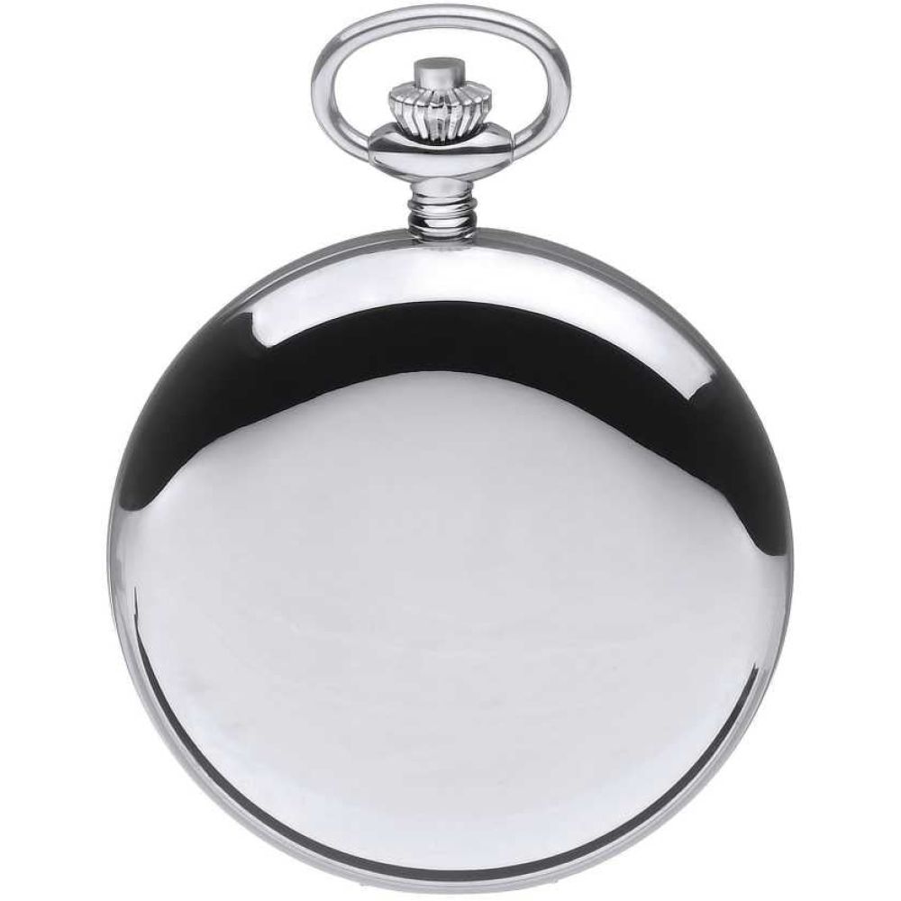 Mechanical Full Hunter Chrome Plated Pocket Watch B24M/RN | Pocketwatch USA