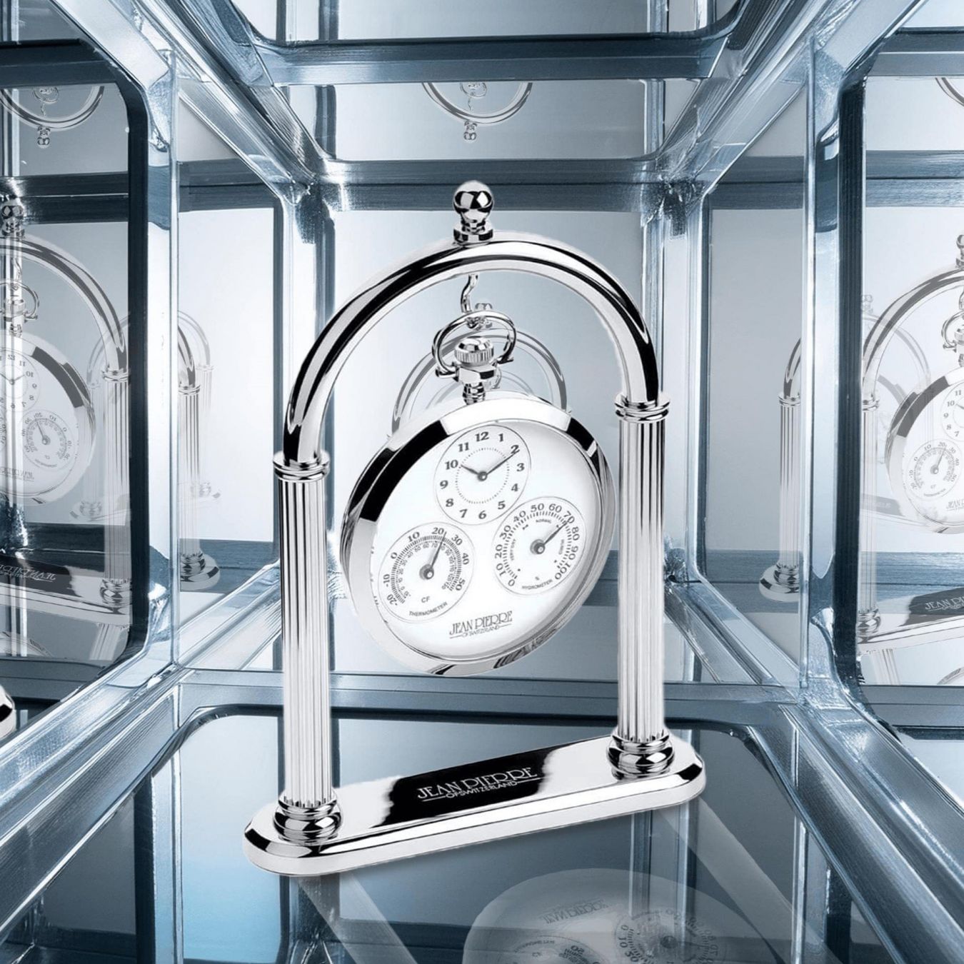 Open Face Weather Station Pocket Watch D15 | Pocketwatch USA