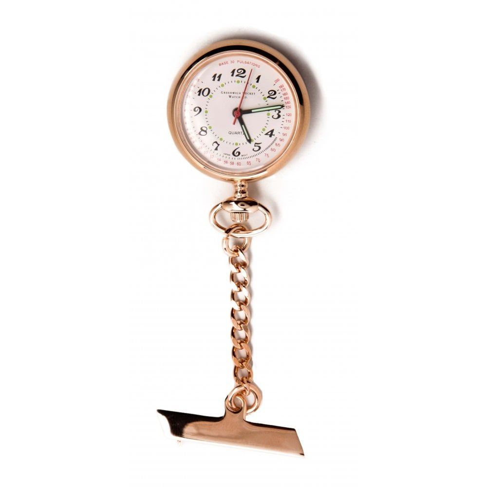 Greenwich The Warwick - Rose Gold Plated Quartz Fob Watch GPW390 ...