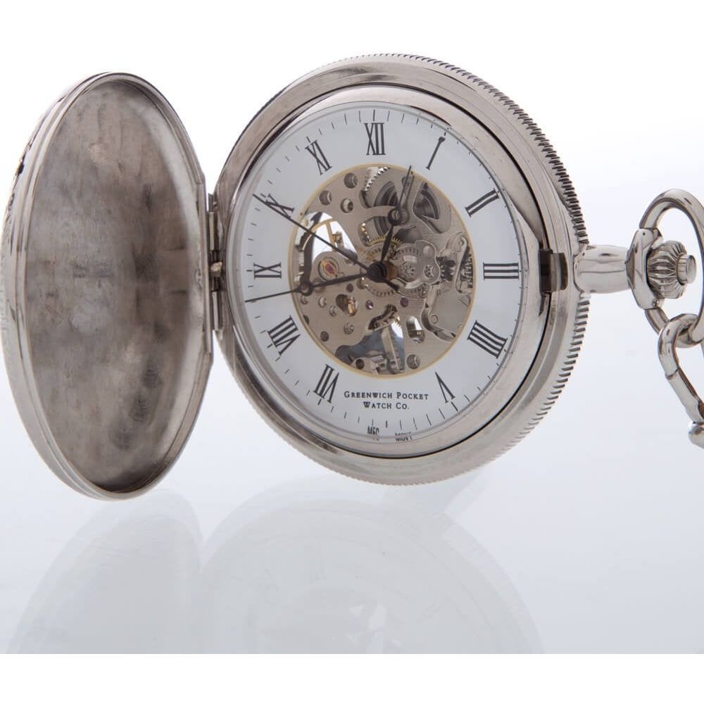 The Lambeth Full Hunter Open Back Mechanical Pocket Watch GPW185W ...