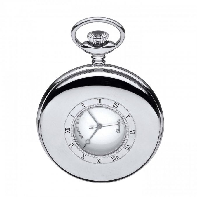 Half Hunter Mechanical Pocket Watch With Front Viewing Window B9M ...