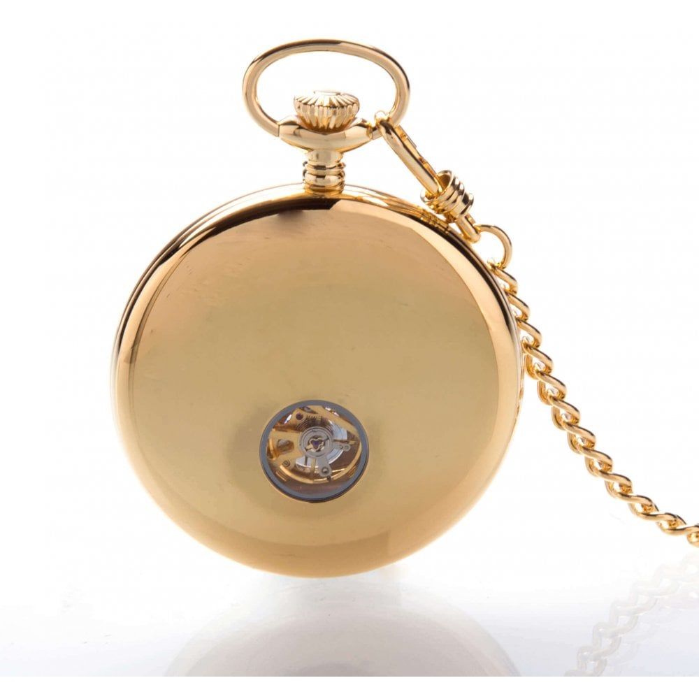 The Eltham Gold Plated Open Face Rail Road Pocket Watch by Greenwich ...