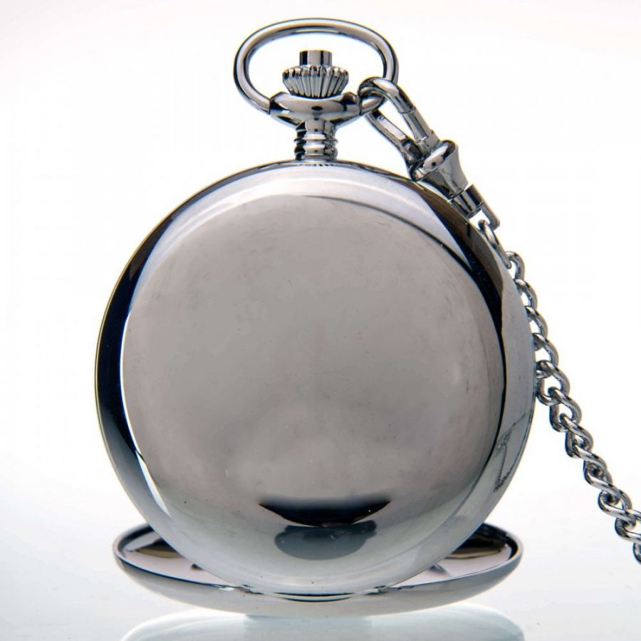 The Kensington Chrome Double Hunter Greenwich Pocket Watch -Free ...
