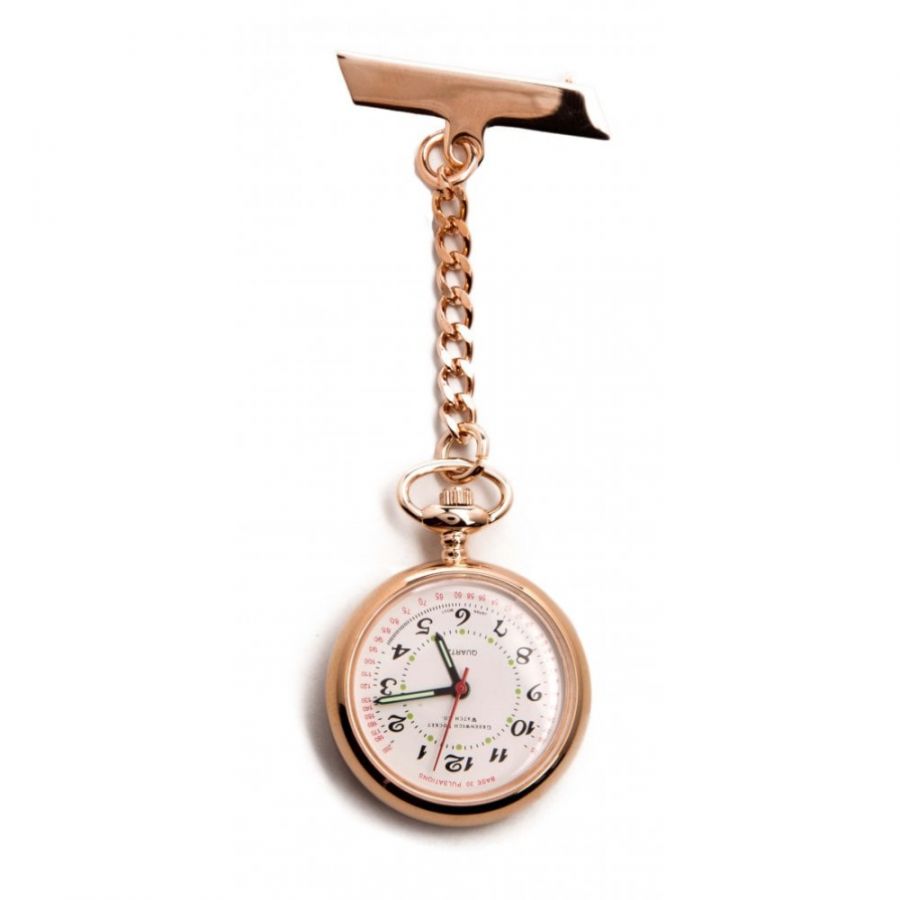 Greenwich The Warwick - Rose Gold Plated Quartz Fob Watch GPW390 ...