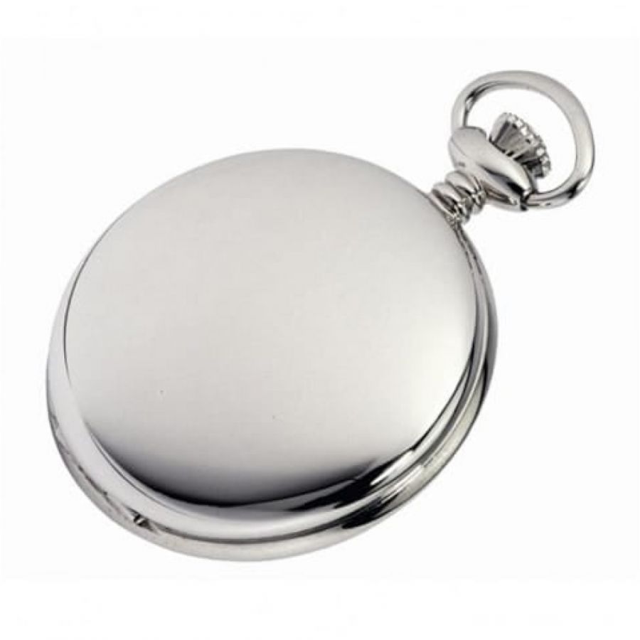 Swiss Sterling Silver Mechanical Pocket Watch Including Chain W1064SIL ...