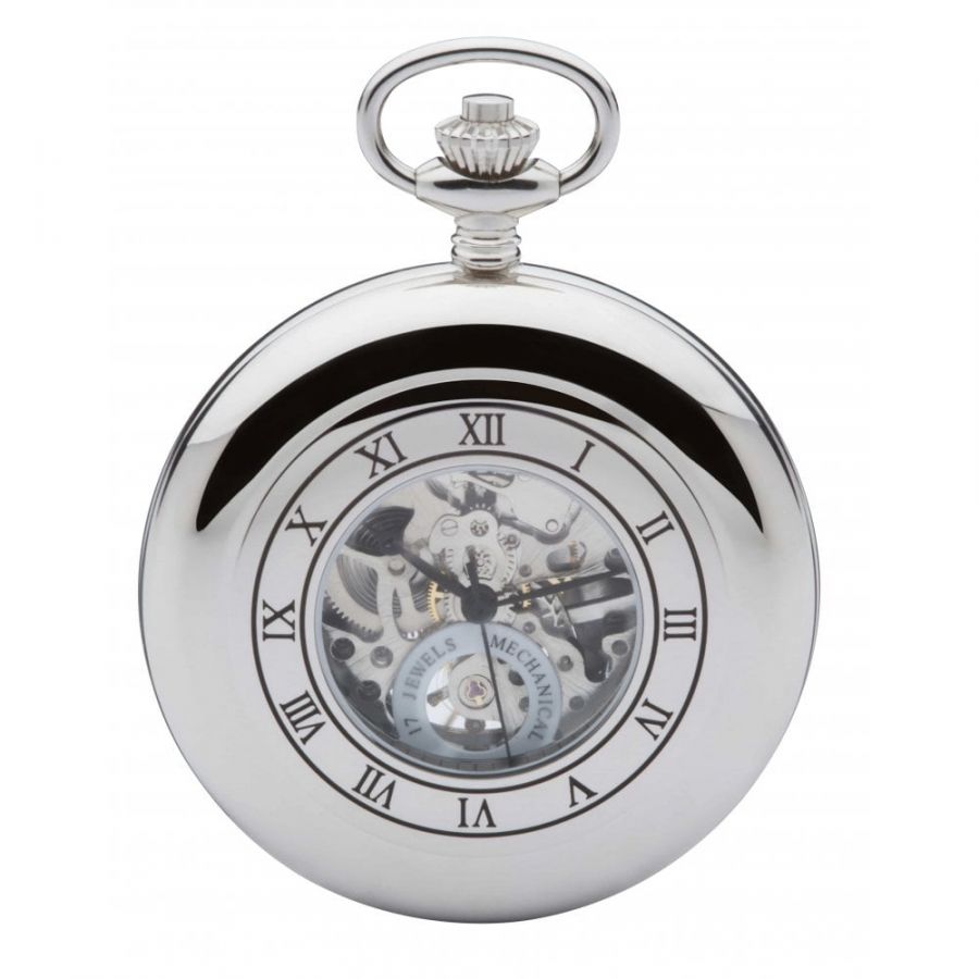 Chrome Double Hunter Heartbeat Mechanical Pocket Watch G257CM ...