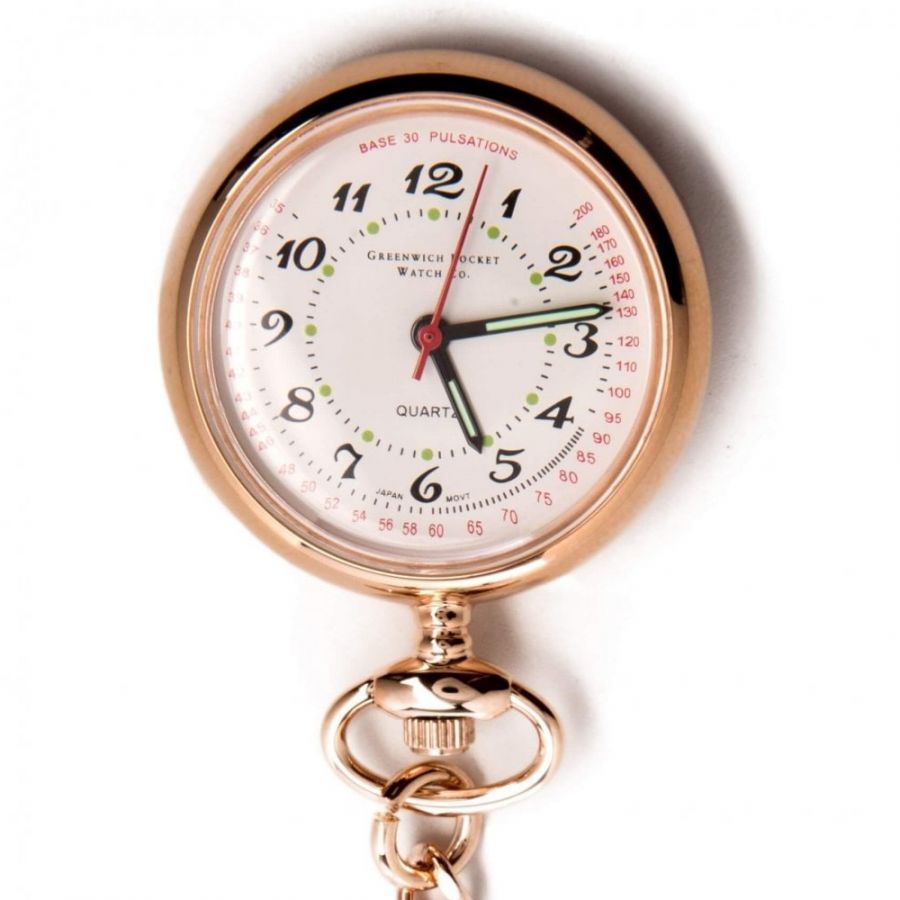 Greenwich The Warwick - Rose Gold Plated Quartz Fob Watch GPW390 ...