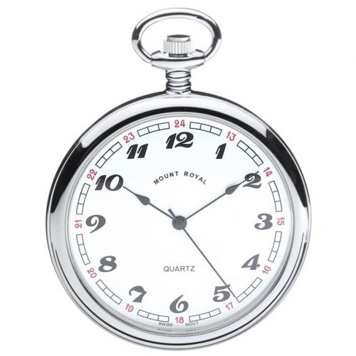 Classic Chrome Polished Pocket Watch by Mount Royal - Free Shipping B2 ...