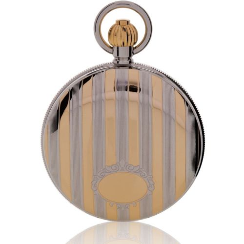 Two Tone Gold And Chrome Double Hunter Mechanical Pocket Watch PW79 ...